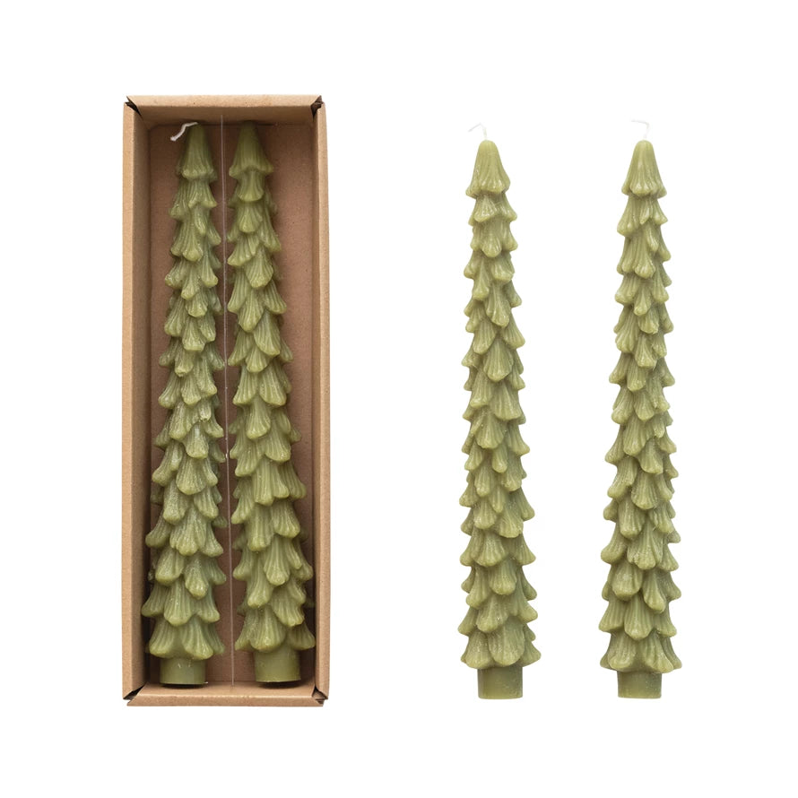 Christmas Tree Taper Candles | Joyful Treasures